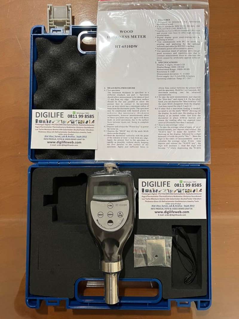 Promo Wood Hardness Tester Surface Ht6510dw Kayu Landtek Density Ht ...