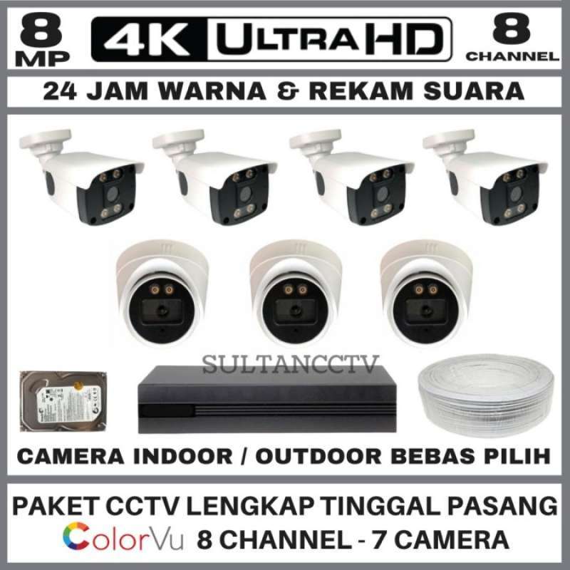 Promo Paket Cctv 8mp Colorvu Colorful 8 7 Kamera Ultra Hd 4k Camera ...