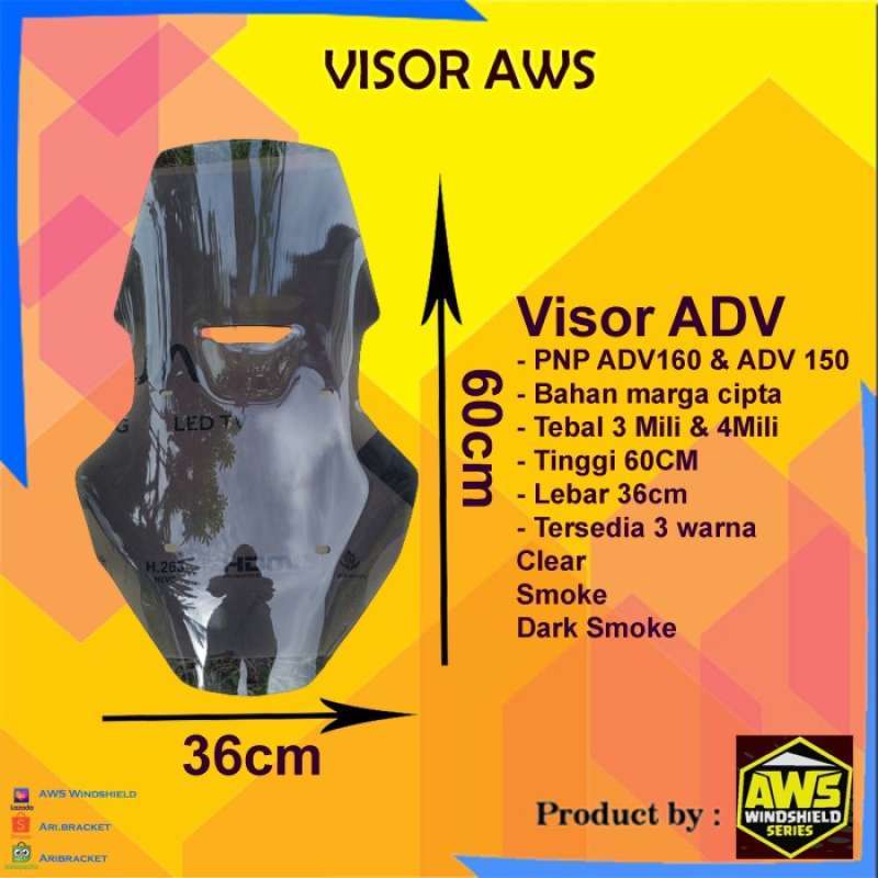 Promo Visor Adv Panjang Pnp Adv 150 & Adv 160 Diskon 23% Di Seller ...