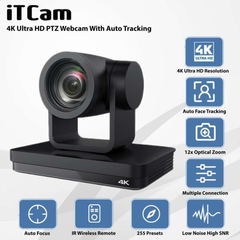 Promo Webcam Ptz 4k Ultra Hd With Auto Face Tracking & 12x Optical Zoom ...