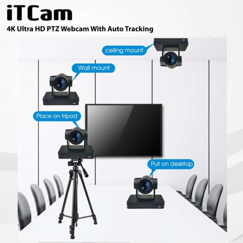 Promo Webcam Ptz 4k Ultra Hd With Auto Face Tracking & 12x Optical Zoom ...
