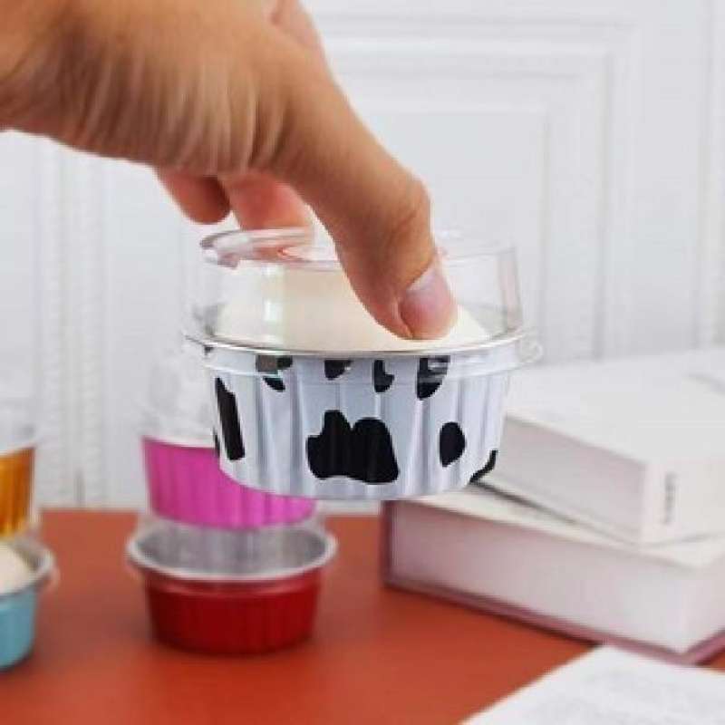 Jual 10pcs - Premium Aluminium Foil Cup Kue Korean Dessert Box Kotak ...