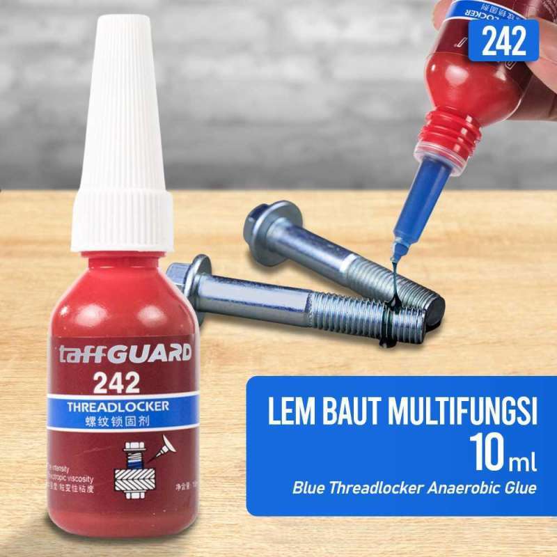 Jual Lem Baut Multifungsi Blue Threadlocker Anaerobic Glue 10ml 242 ...