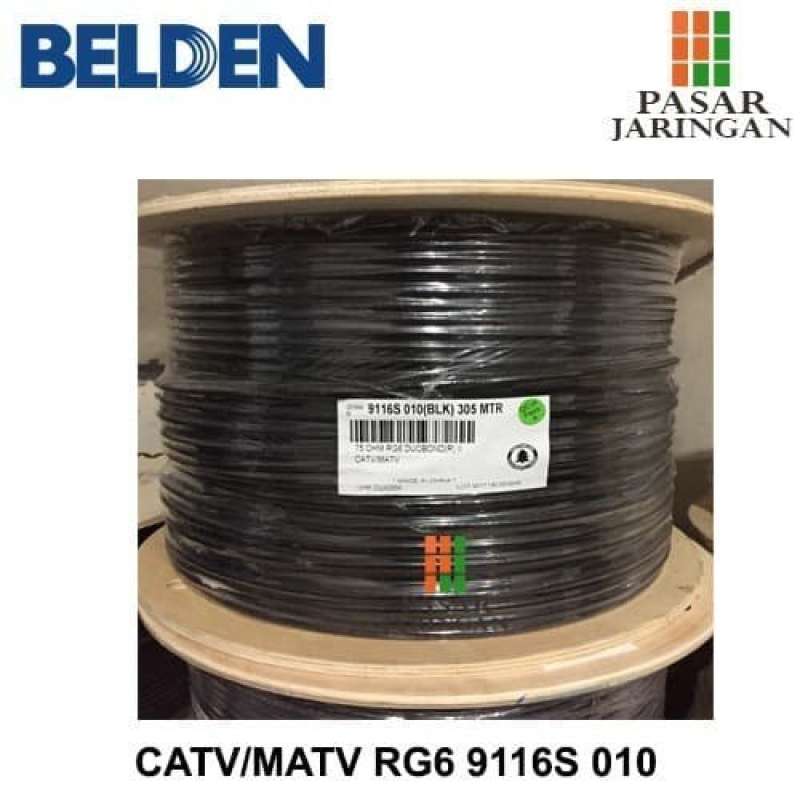 Promo Belden 9116s Kabel Tv Rg6 75ohm Coaxial Antenna Matv/catv 200m ...
