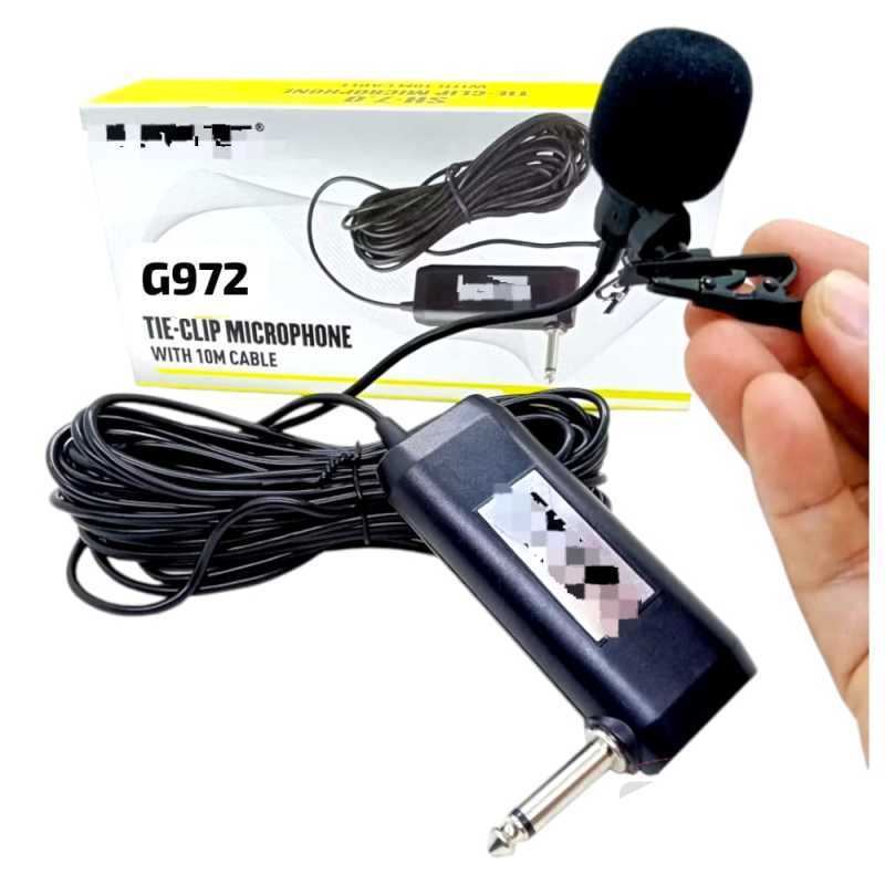 Jual G972 Mix Cable Microphone Tie Clip Electret Condenser Mic Klip ...