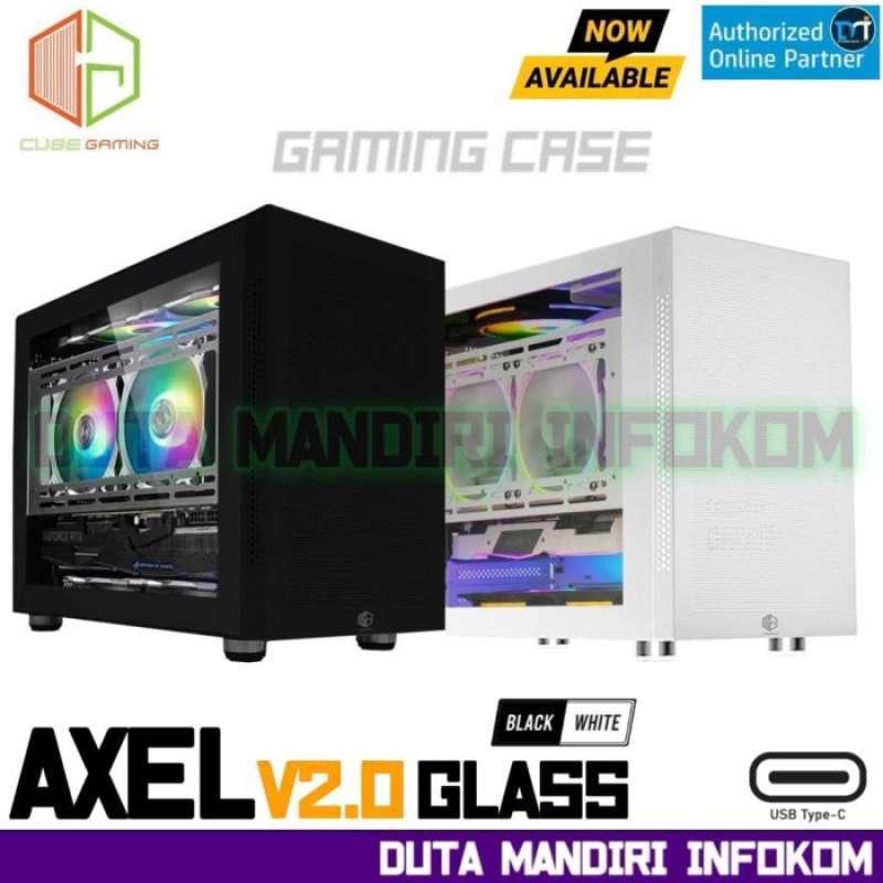 Promo Cube Gaming Axel V2.0 - Tempered Glass Mini-itx Gaming Case ...
