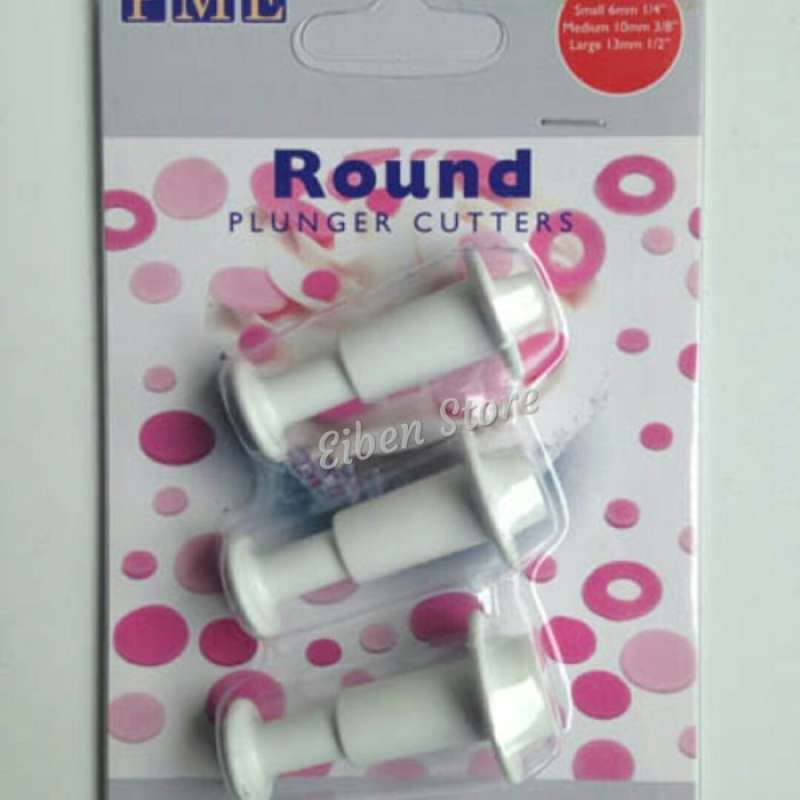 Promo Pme Miniature Round Plunger Cutter Fondant And Gumpaste Set Of ...