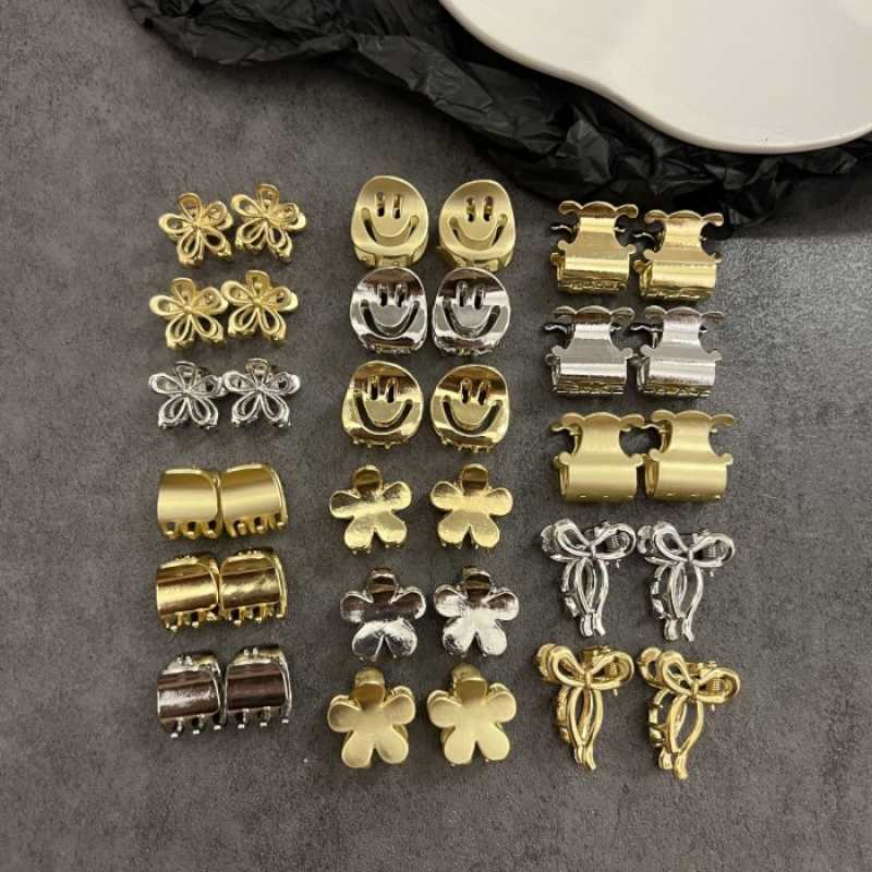 Jual Jepit Rambut Poni Mini Korea Besi Gold Silver Jepitan Kecil Anak ...