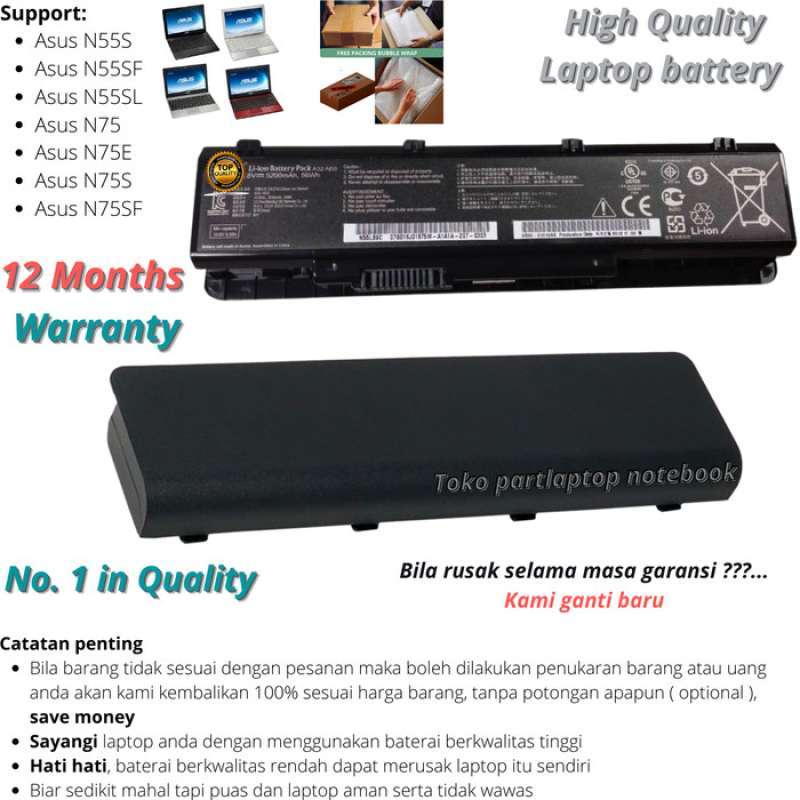 Promo Jual Battery N55s, N55sf, N55sl, N75, N75e, N75s, N75sf Diskon 23 ...