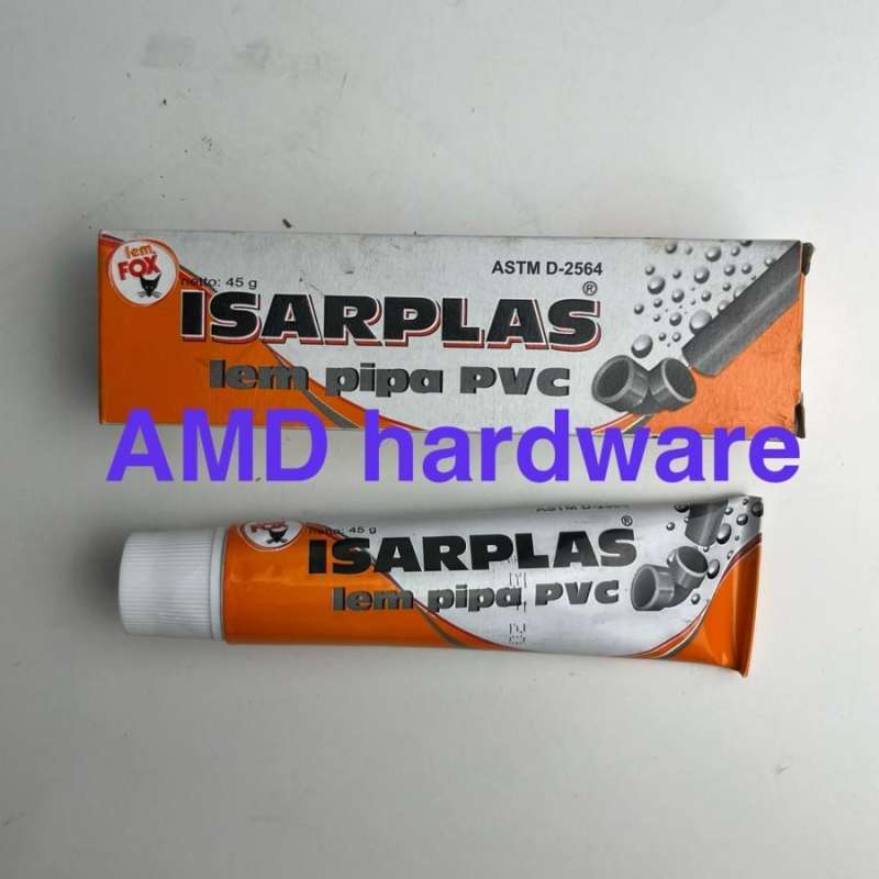 Jual Lem Pipa Pvc Isarplas Original Fox 45 Gram Fitting Pralon Astm D-2564 Paralon Di Seller Amd ...