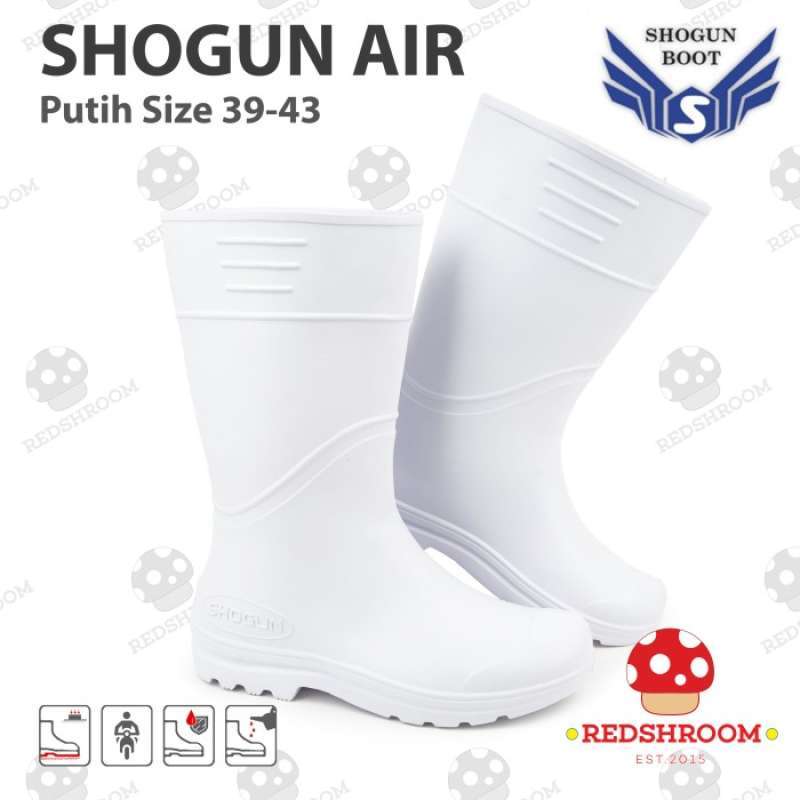 Jual Sepatu Boots Tinggi Shogun Air Putih - Antibakterial - 42 Di ...