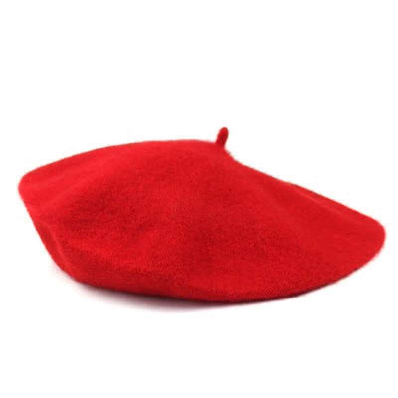 Jual Topi Baret Polos Wool Import Topi Pelukis Unisex Cowok Cewek Murah ...