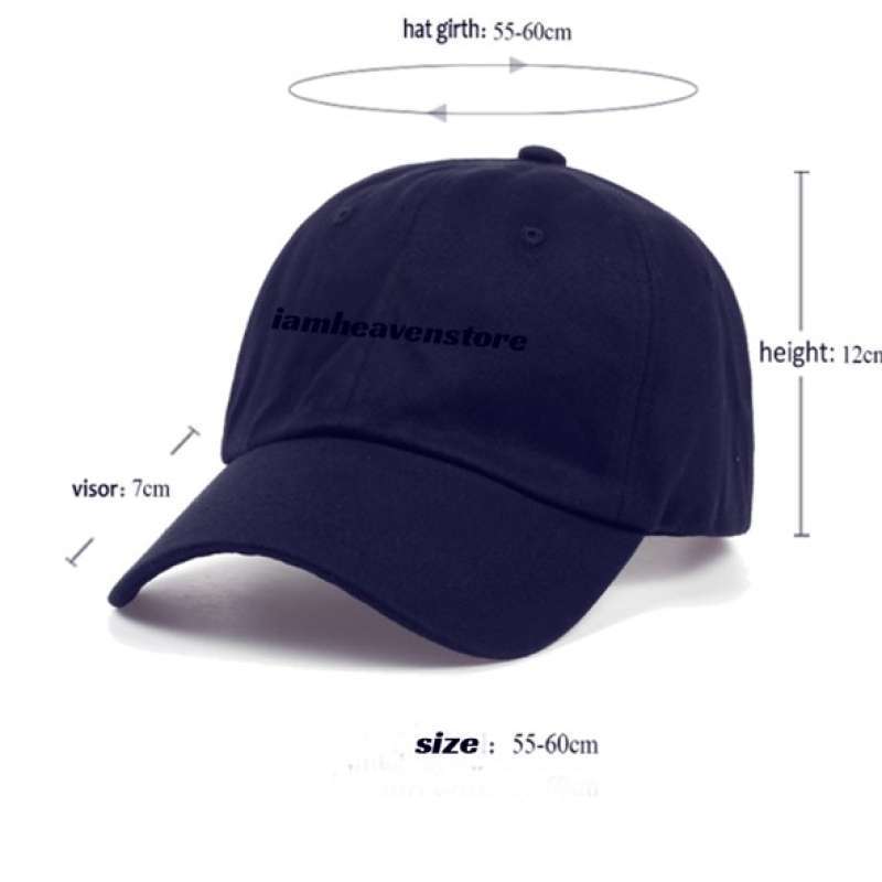 Jual Topi Baseball Cap Pria Wanita Warna Biru Dongker Navy Huruf ...