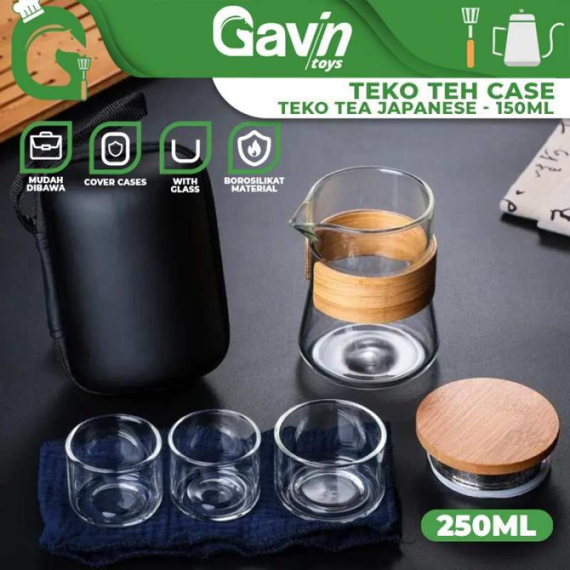 Promo Teko Teh Kaca Japanese Tea Portable Teapot Set - Teko Teh Kaca ...