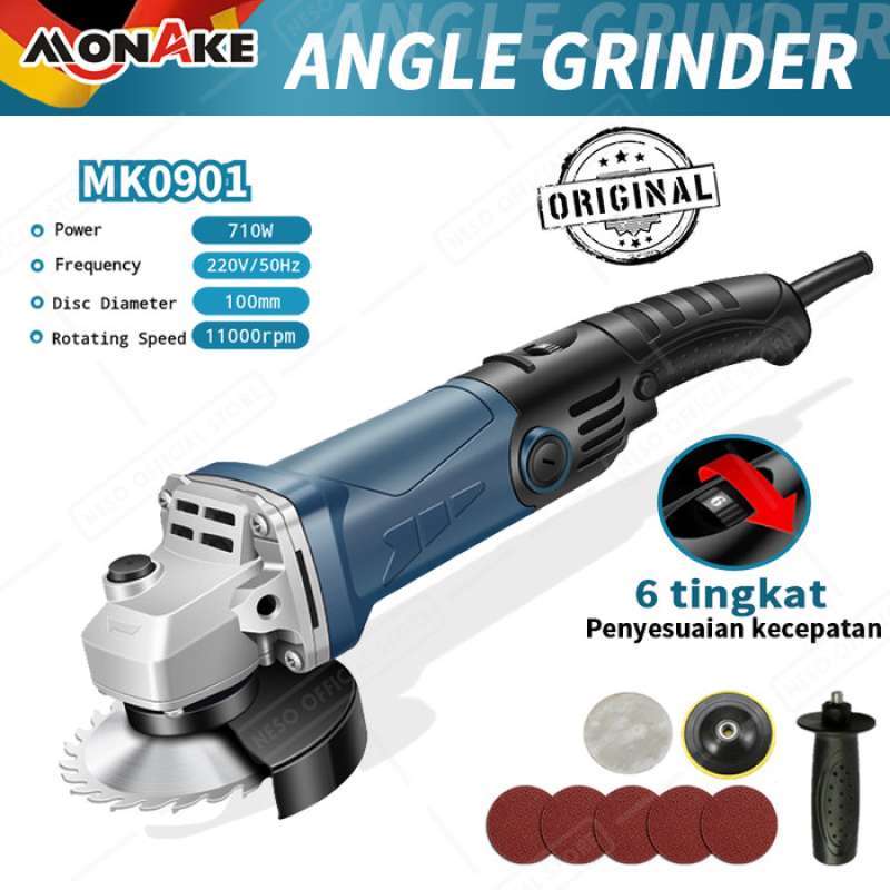 Promo Monake Mesin Gerinda Tangan 4 Inch 100mm (cod) Angle Grinder ...