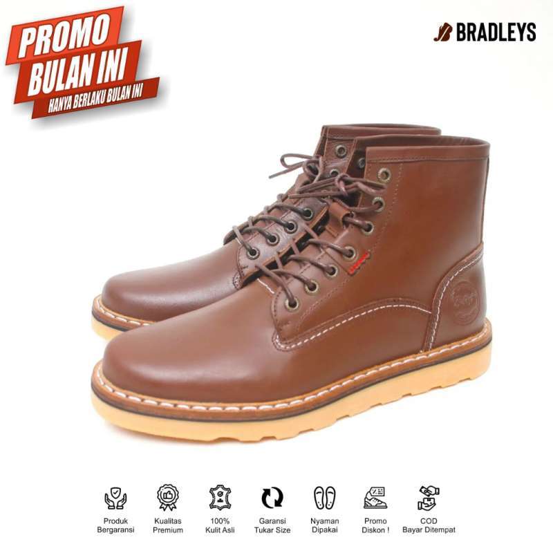 Promo Anchor Series - Sepatu Boots Pria Bahan Kulit Asli Sepatu Kulit ...