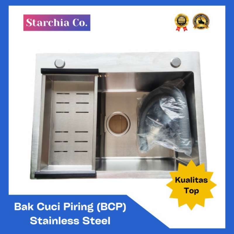 Promo Bak Cuci Piring (bcp) Kitchen Sink Stainless Steel Diskon 23% Di ...