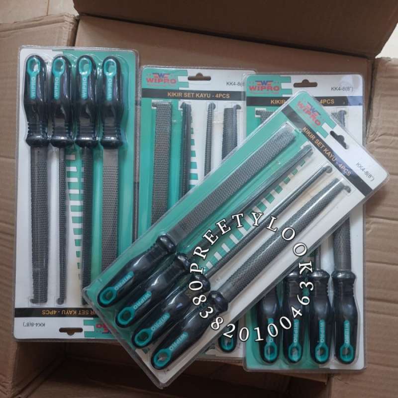 Promo Kikir Kayu Wipro- Files Wood Set 4 Pcs 8 Inch Quality Diskon 23% ...