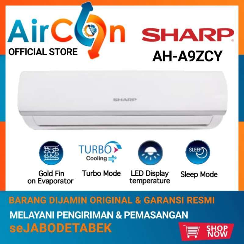 Promo Ac Sharp Ah-a 9 Ucy + Pasang Instalasi 1pk Turbo Ah-a 9 Ucy ...