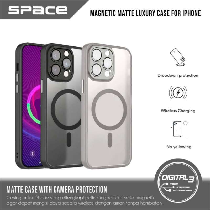 Jual Case Magnetic Matte Luxury MagSafe With Camera Protection Casing Pelindung Kamera For ...