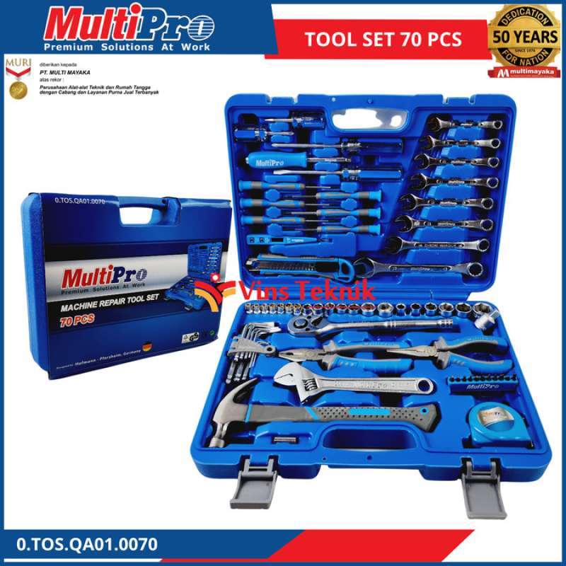 Promo Alat Pertukangan Set Multipro Kunci Set Tool Kit Set 70cs Diskon ...