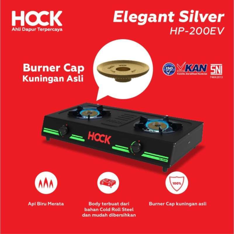Promo Hock Kompor Gas Hp-200ev - Silver Kompor Gas 2 Tungku Api Besar ...