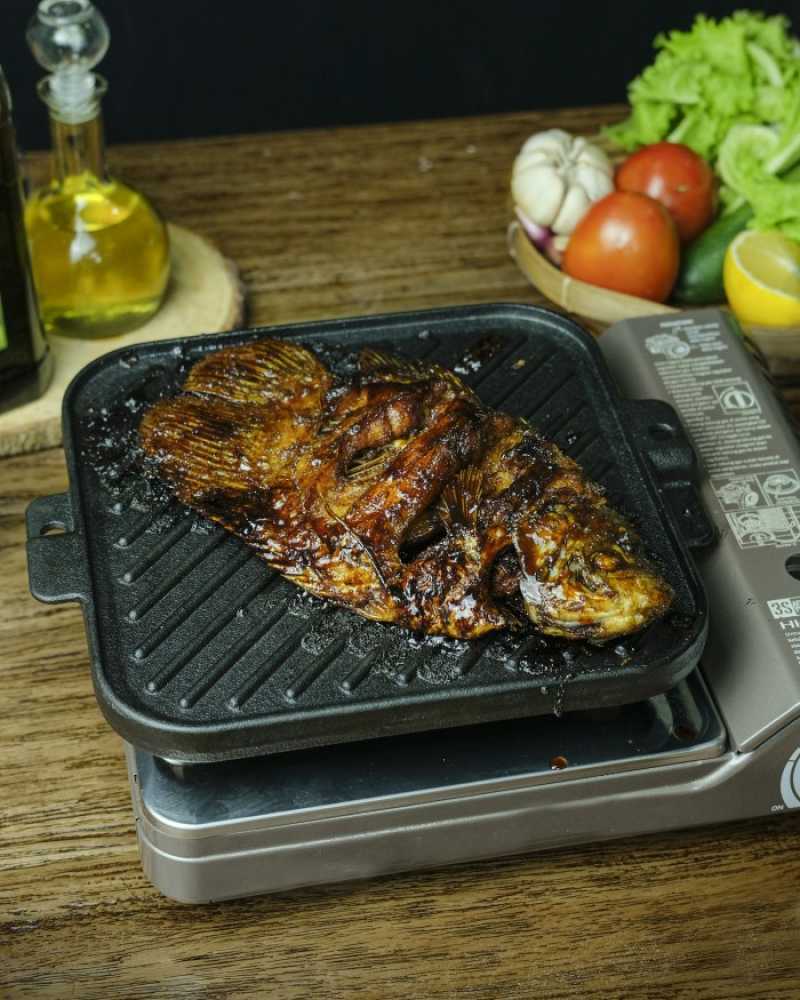 Promo Cast Iron Nairobi Reversible Griddle Grill / Besi Cor Bbq Griller ...