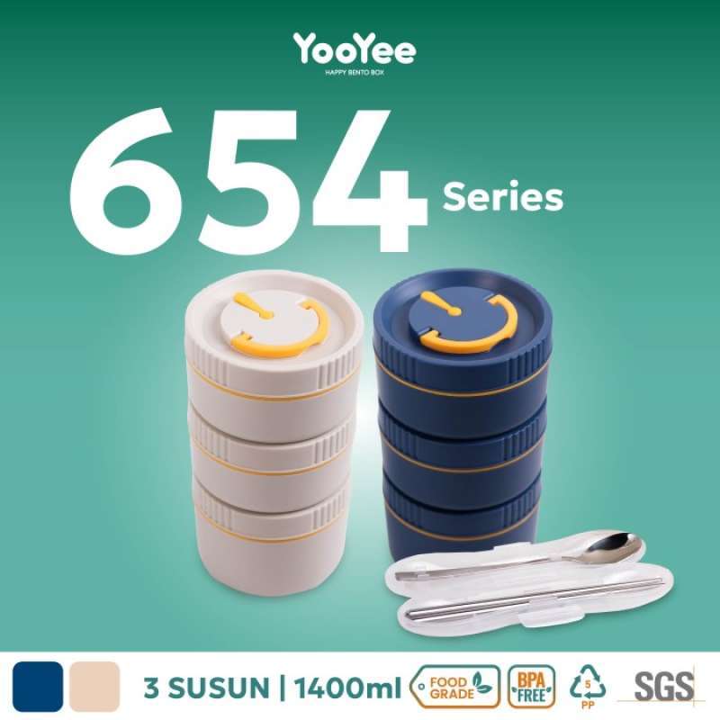 Promo Yooyee Kotak Makan Rantang 3 Susun Set Dengan Tas Dan Alat Makan ...