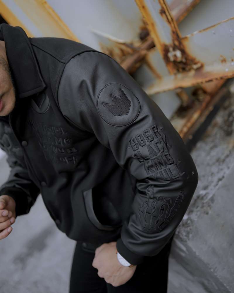 Jual Original Bgsr Jaket Keren Varsity Skull Fullblack / Jaket Pria ...