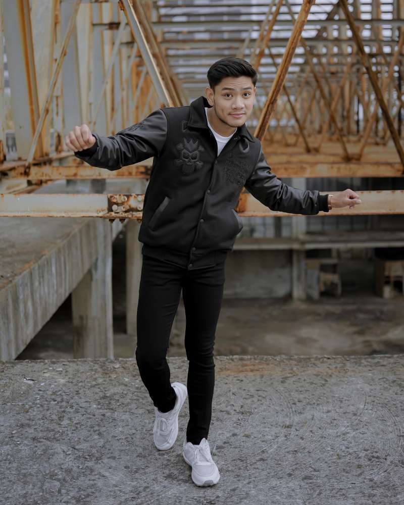 Jual Original Bgsr Jaket Keren Varsity Skull Fullblack / Jaket Pria ...