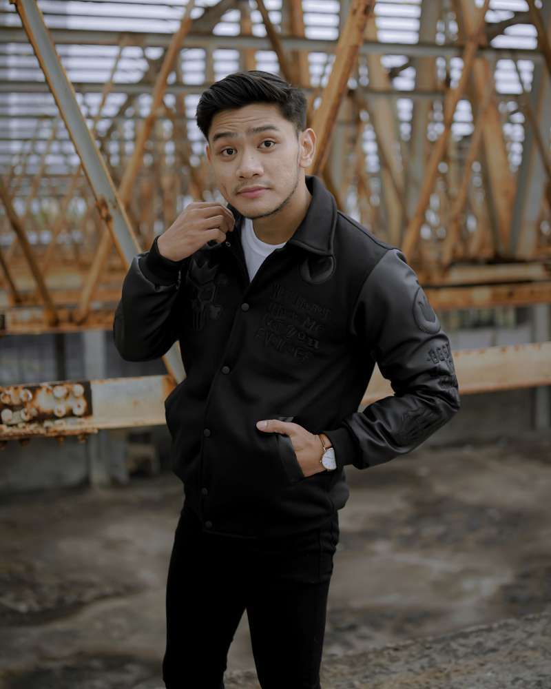 Jual Original Bgsr Jaket Keren Varsity Skull Fullblack / Jaket Pria ...