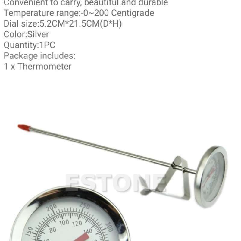 Jual Stainless Steel Oven Cooking Bbq Probe Thermometer Food Meat Gauge ...