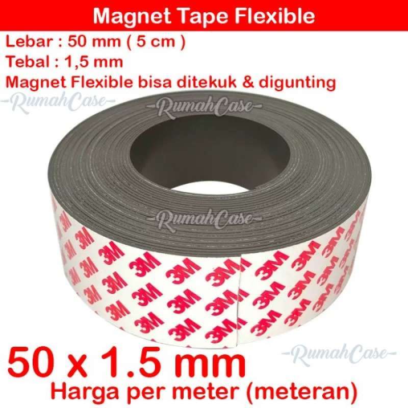 Jual Magnet Tape 3m - 50x1.5mm Per Meter Kawat Nyamuk Kulkas Double ...