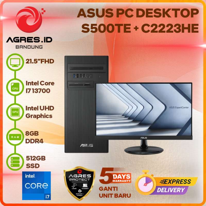 Jual Asus Pc Desktop S500te I7 13700 8gb 512gb + Led 21.5 C2223he Di ...