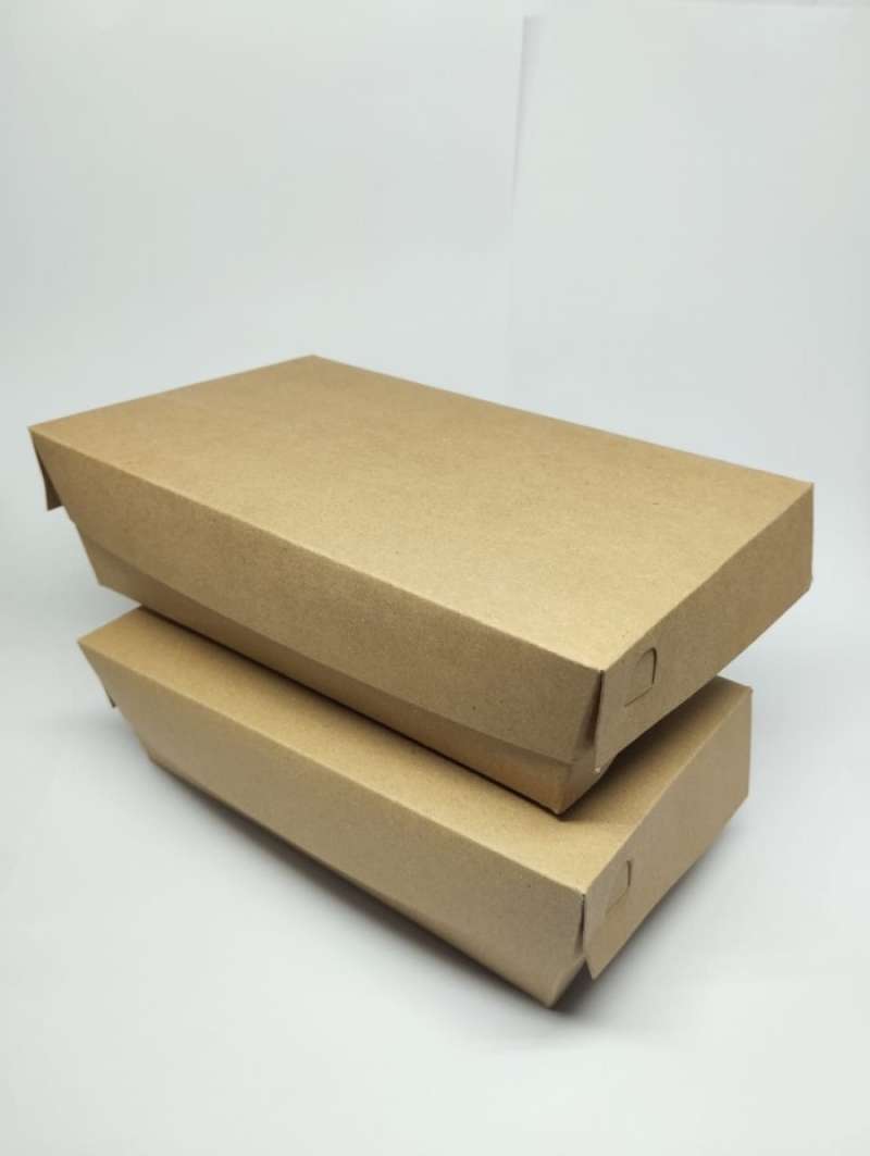 Jual Box Kraft Dus Coklat Kotak Lunchbox M Dan L Full Laminasi @50 Pcs ...