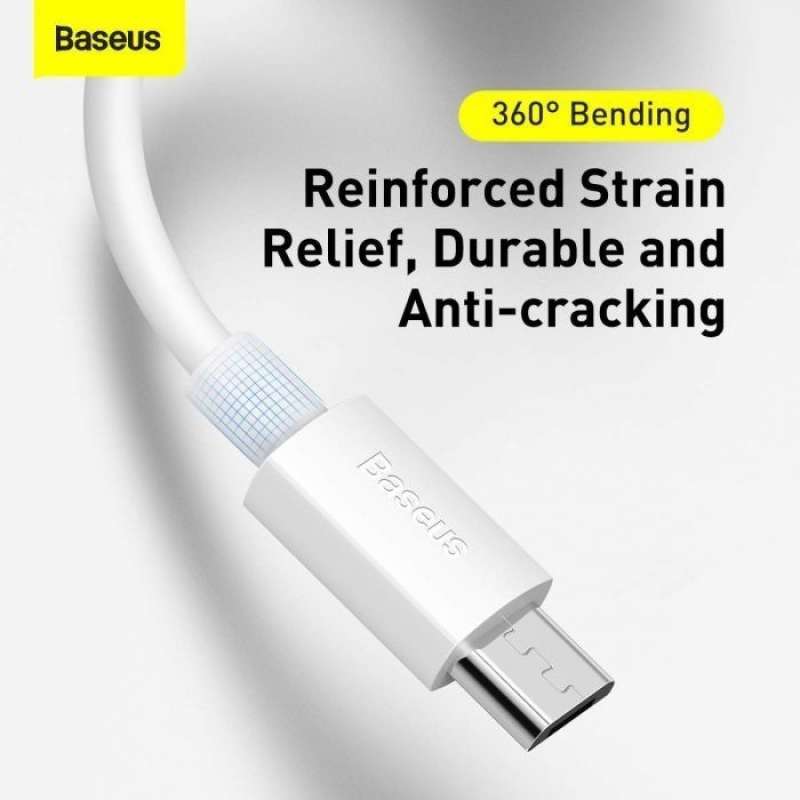 Promo Baseus Kabel Data Charger Simple Wisdom 2 Pcs Usb A To Micro Usb ...