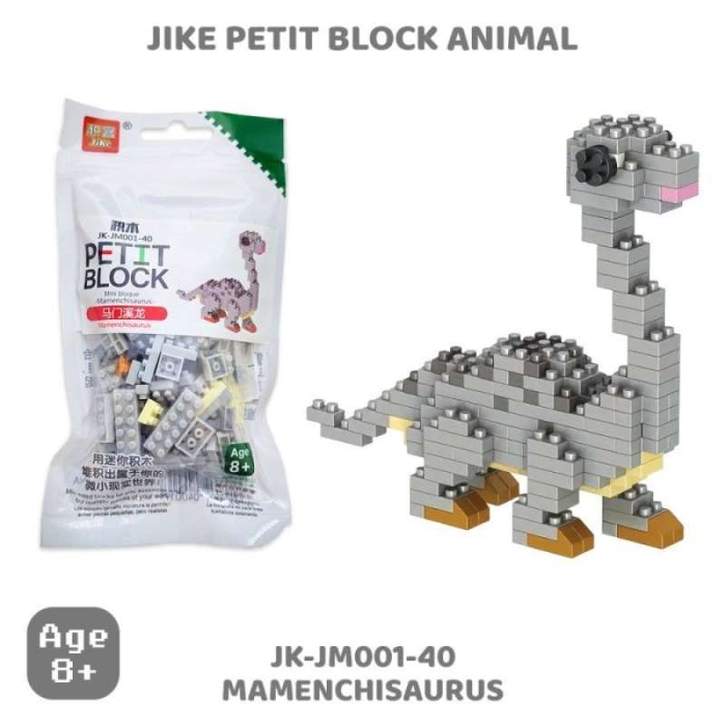 Jual Mainan Jike Petit Mini Block Building Nano Blok 3d Puzzle Dino ...