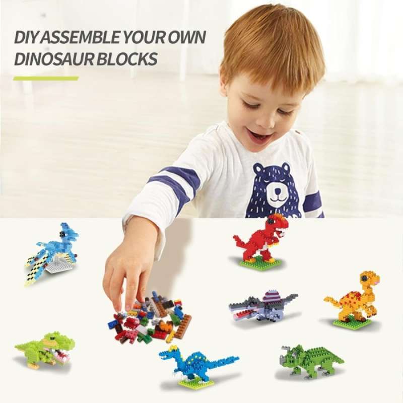 Jual Mainan Jike Petit Mini Block Building Nano Blok 3d Puzzle Dino ...