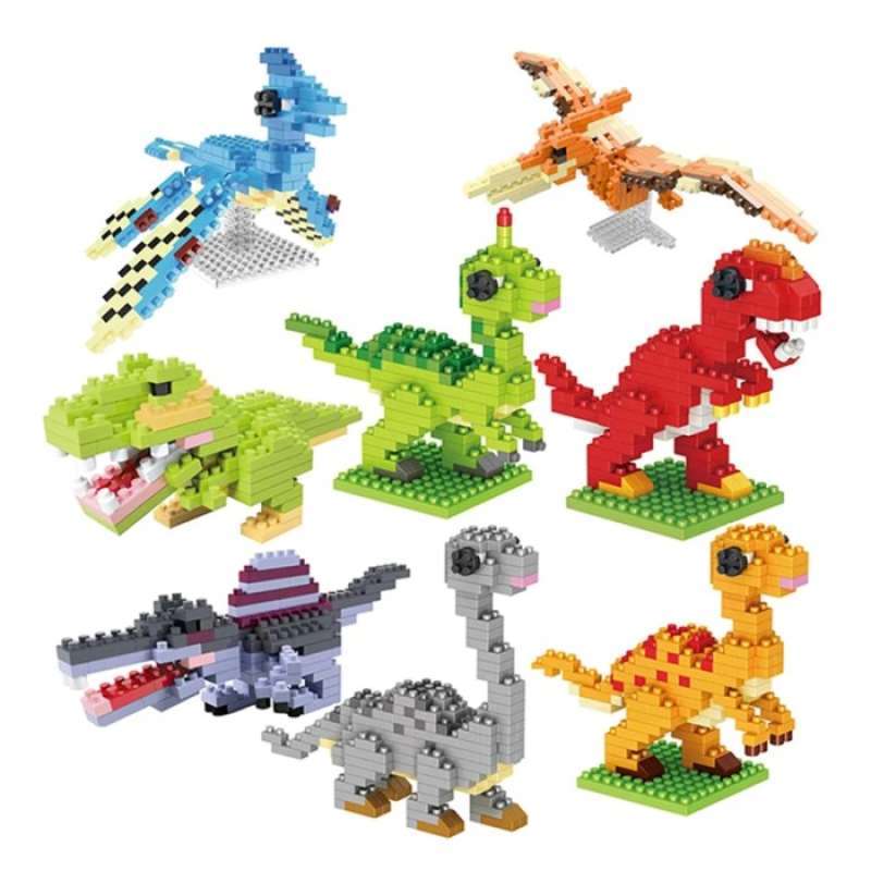 Jual Mainan Jike Petit Mini Block Building Nano Blok 3d Puzzle Dino ...