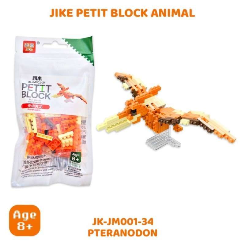 Jual Mainan Jike Petit Mini Block Building Nano Blok 3d Puzzle Dino ...
