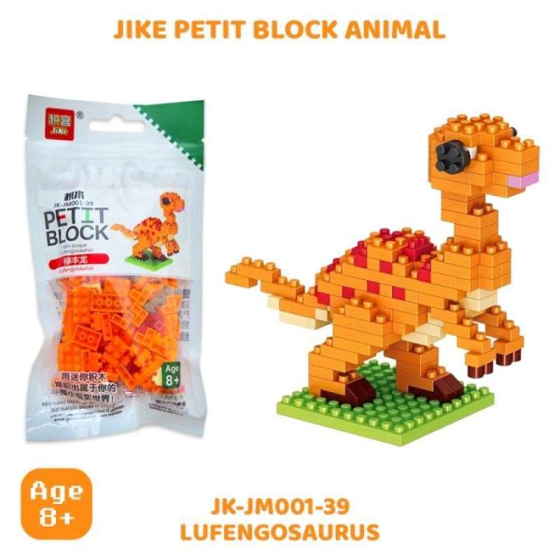 Jual Mainan Jike Petit Mini Block Building Nano Blok 3d Puzzle Dino ...