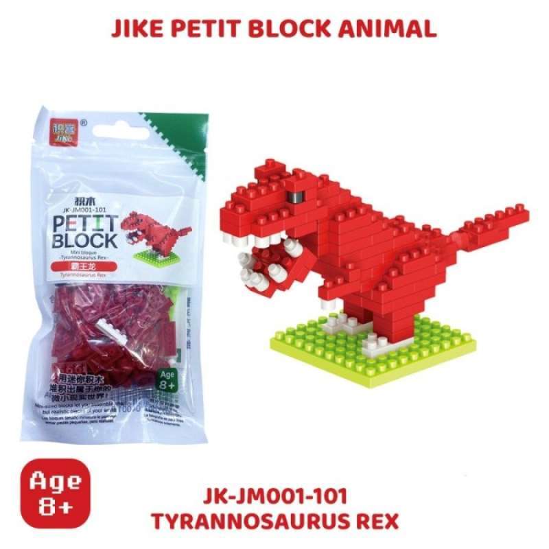 Jual Mainan Jike Petit Mini Block Building Nano Blok 3d Puzzle Dino ...