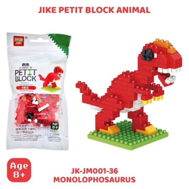 Jual Mainan Jike Petit Mini Block Building Nano Blok 3d Puzzle Dino ...