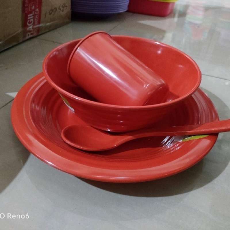 Jual Set Alat Makan Melamin (piring+mangkok+gelas+sendok) Ber Sni Di ...