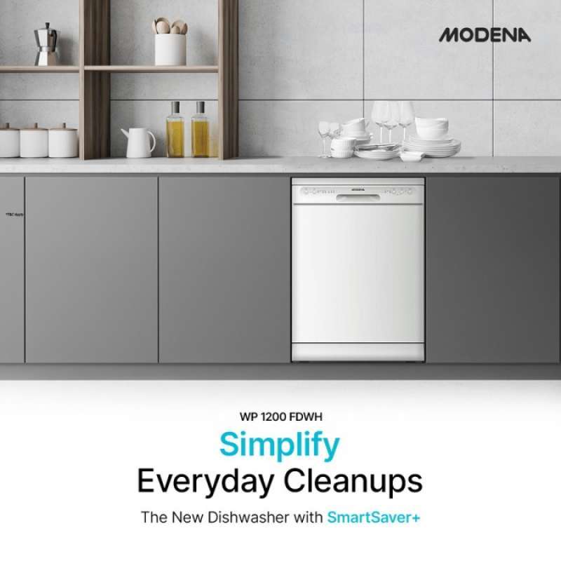 Promo Modena Dishwasher - Wp 1200 Fdwh // Modena Wp1200fdwh Mesin ...