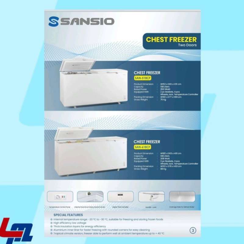 Promo Sansio Chest Freezer San-618f Diskon 23% Di Seller Satou Store ...