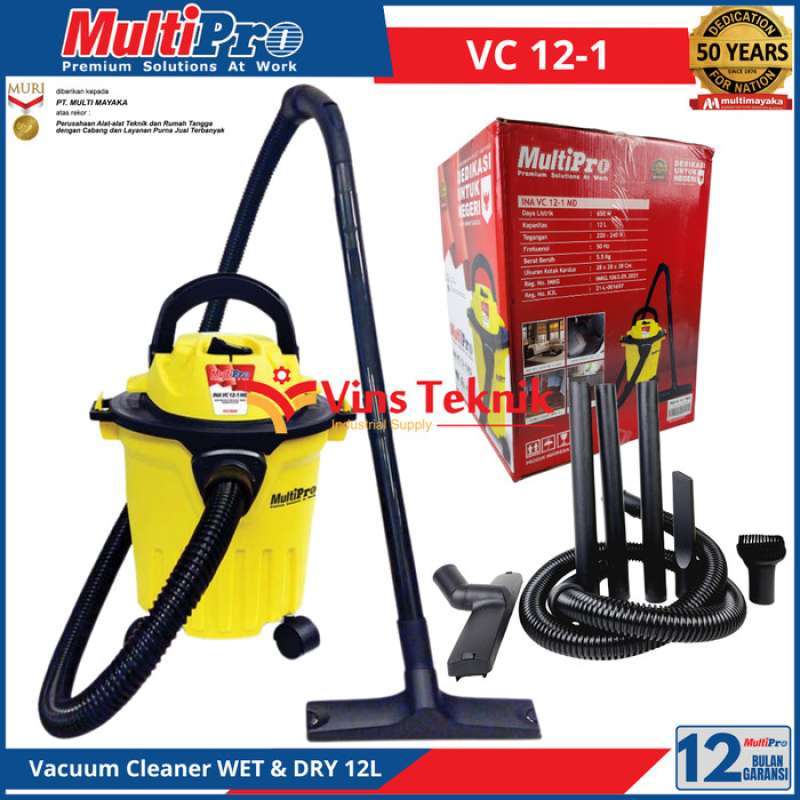 Promo Mesin Pengisap Debu 12 L Vacuum Cleaner Wet Dry Multipro Ina Vc12-1 Md Diskon 23% Di ...