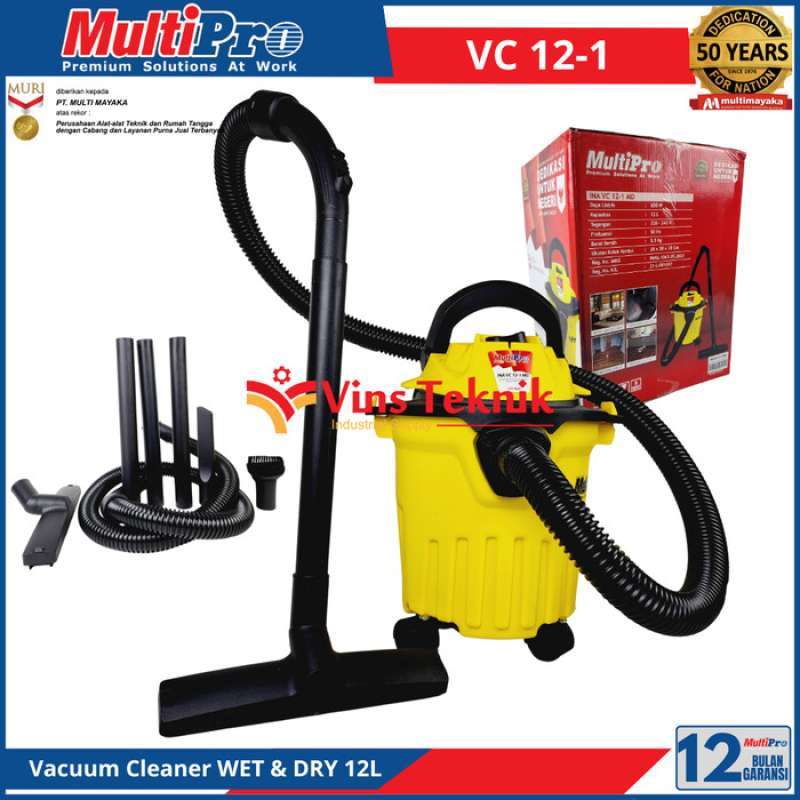 Promo Mesin Pengisap Debu 12 L Vacuum Cleaner Wet Dry Multipro Ina Vc12-1 Md Diskon 23% Di ...
