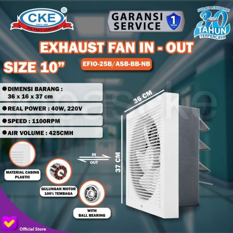 Promo Wall Exhaust/hexos/heksos Fan Dinding 10 Inch Cke Diskon 23% Di ...