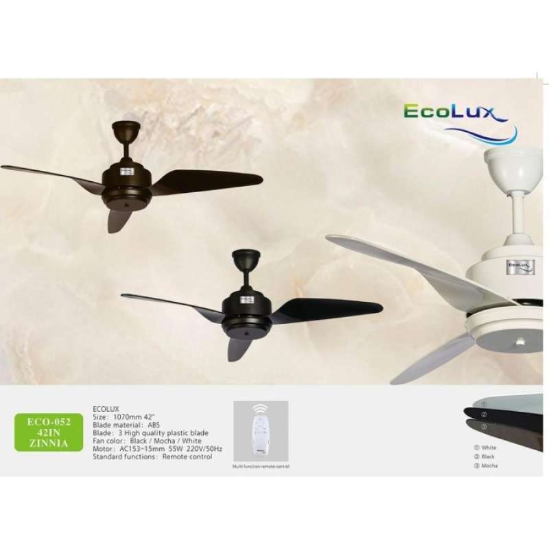 Promo Ceiling Fan Remote Ecolux 42inch Zinnia Diskon 23% Di Seller ...